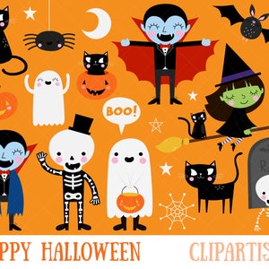 Halloween Clipart Trick or Treat Clip Art Spooky Ghost - Etsy