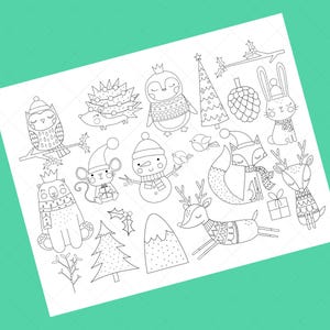 Christmas Animals Clipart | Festive Friends Digital Stamps | Christmas ...