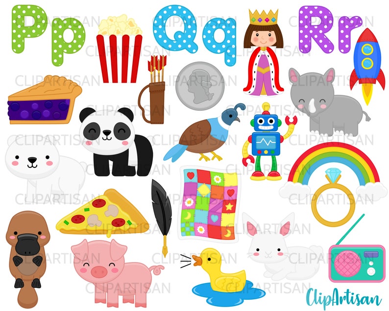 Alphabet Clip Art Bundle ABC Letters A to Z Graphics Back - Etsy Australia