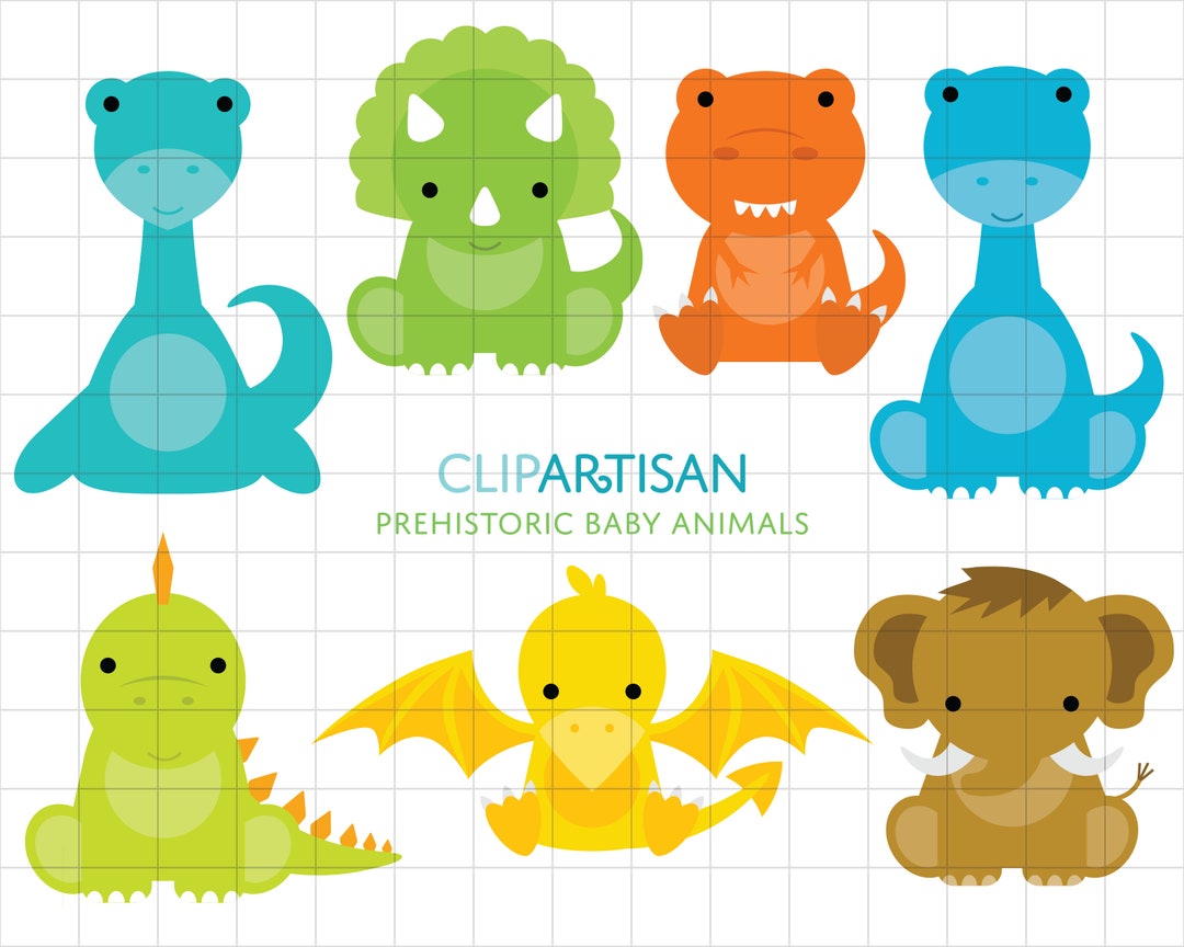 Dinosaur Baby Shower Clip Art Premium Vector | Cute Baby Dinosaur