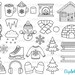 Winter Kids Digital Stamp, Snow Day, Christmas, Build a Snowman, Skiing ...
