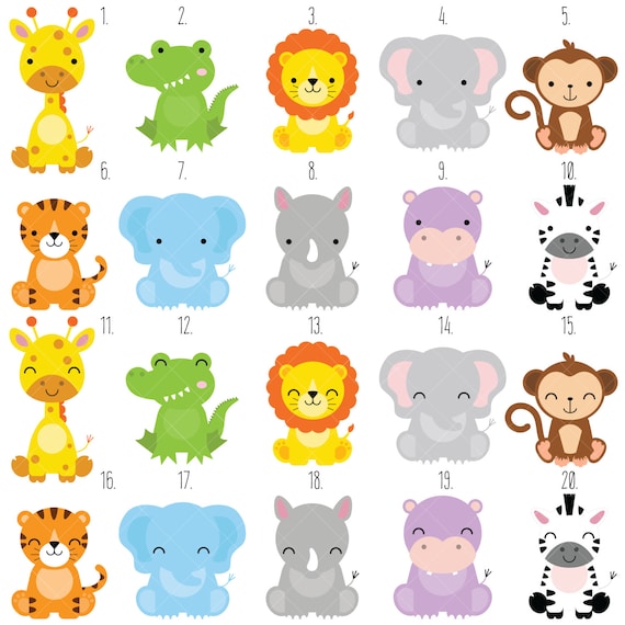 Baby Zoo Animal Clipart