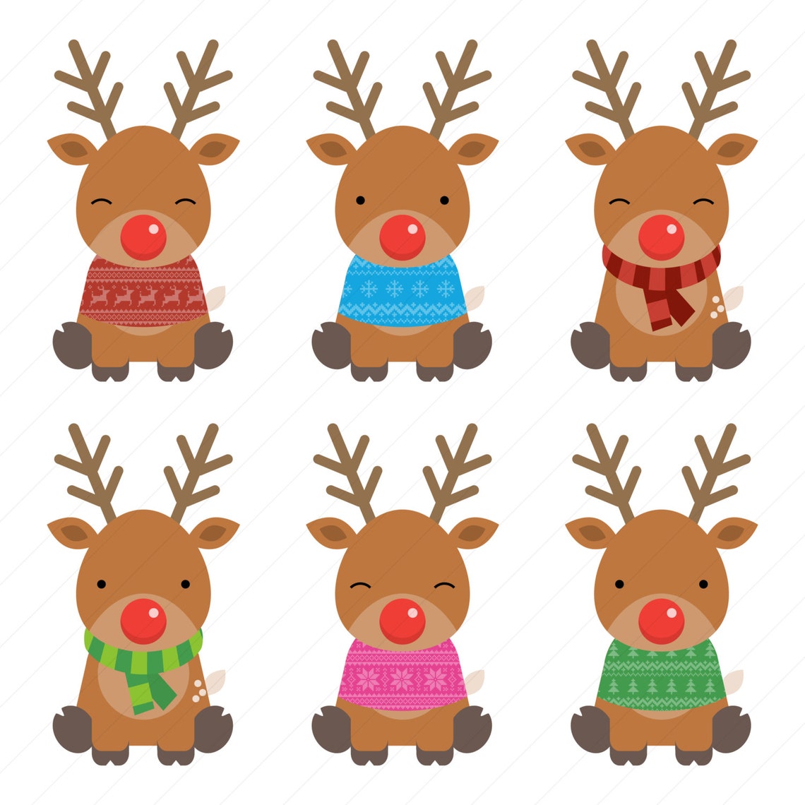 Reindeer Clipart / Christmas Clipart / Christmas Reindeer - Etsy UK