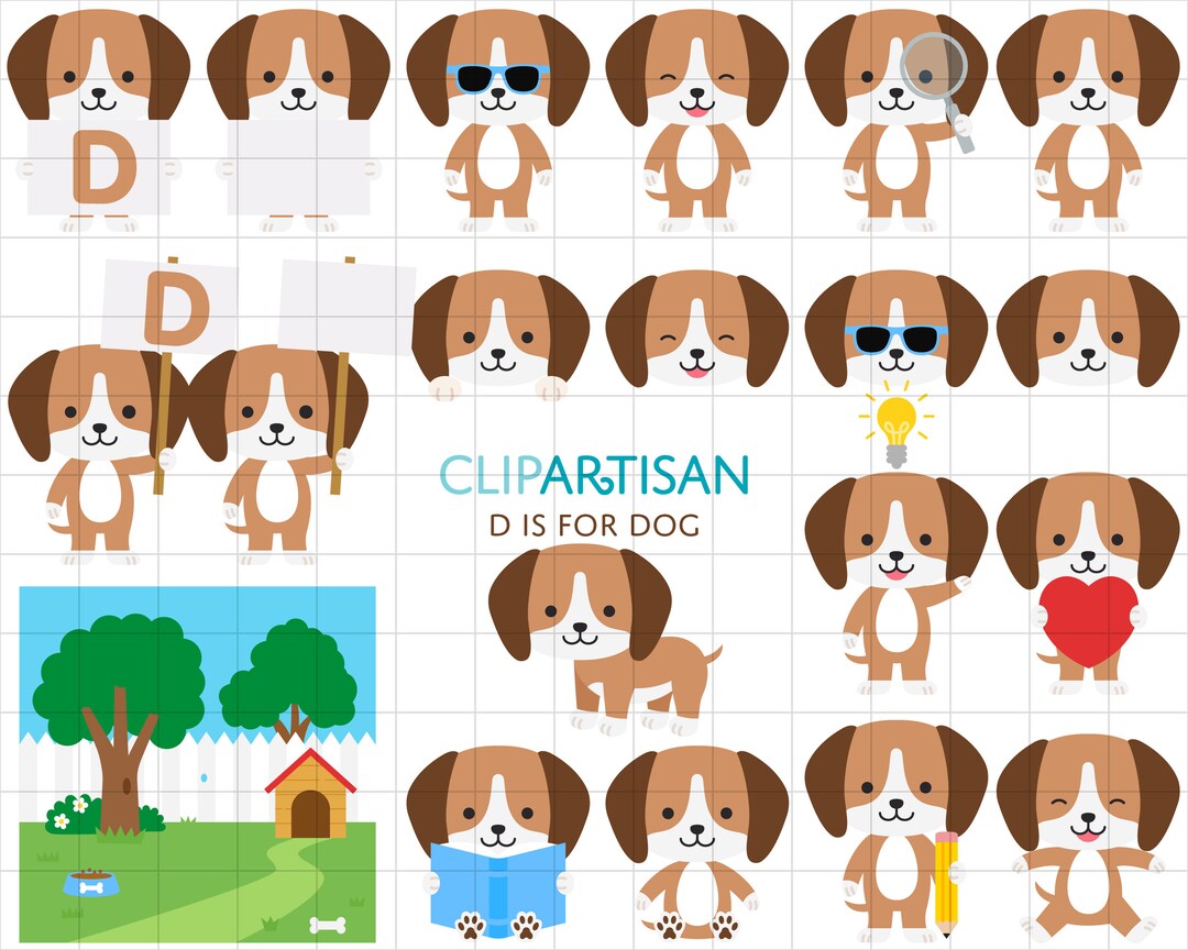 Dog Clipart, Animal Alphabet, Cute Dogs Holding Signs, Dog Reading, Dog ...