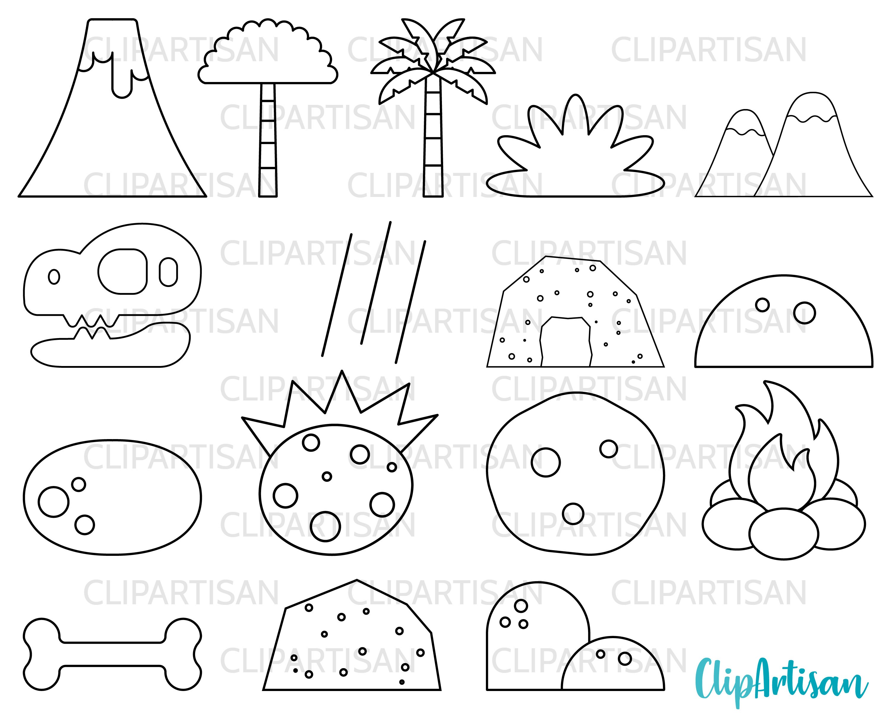 Dinosaur Background Scenes Clip Art Dinosaur Busy Book - Etsy