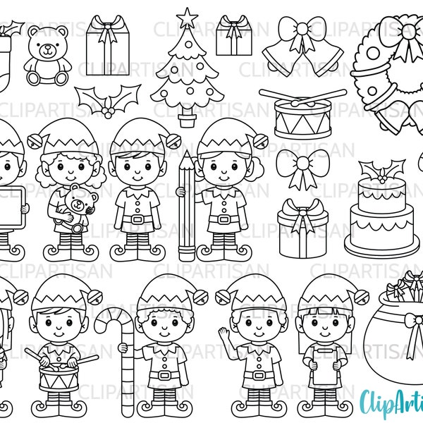 Elves Clip Art - Etsy