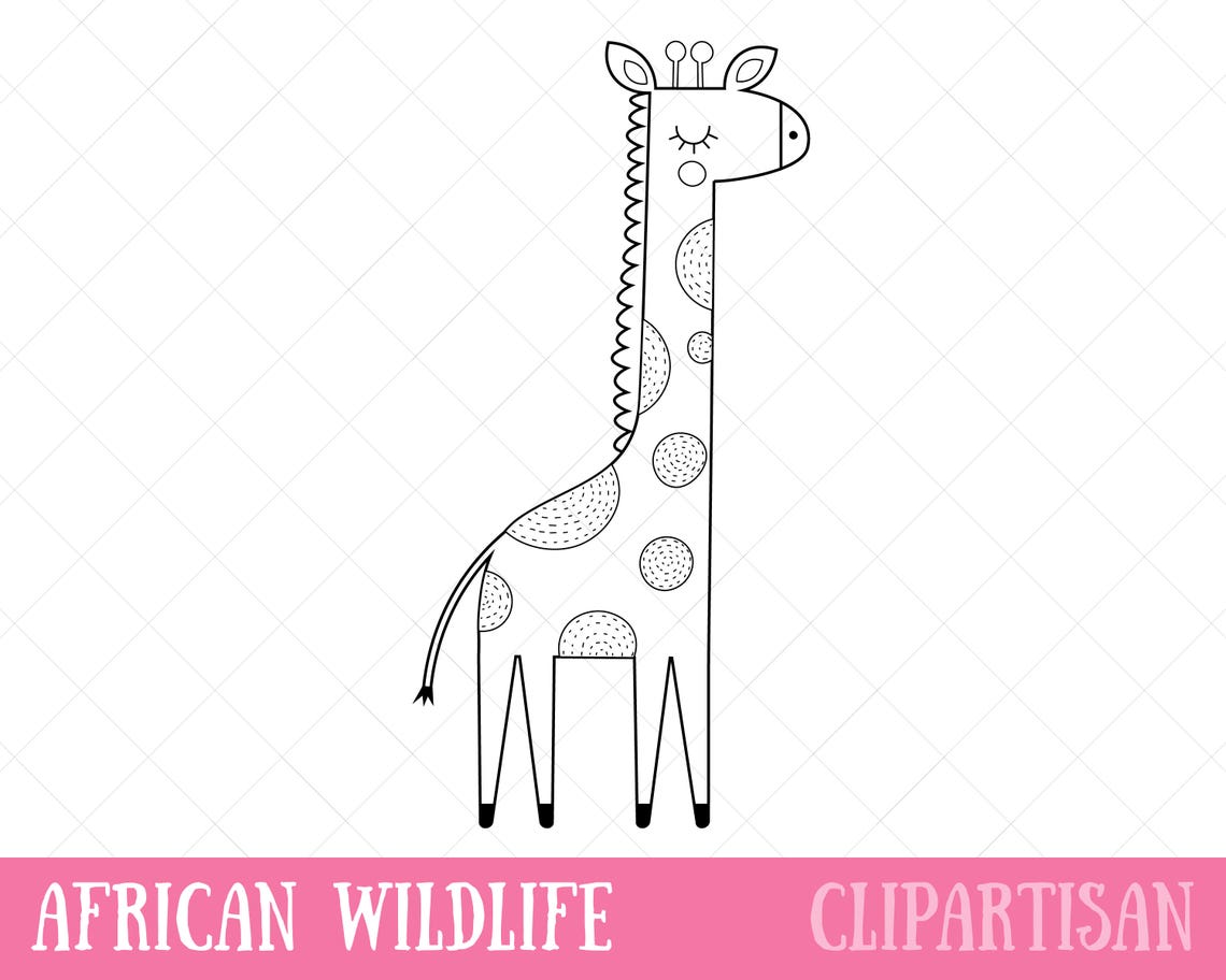 African Animals Digital Stamp Safari Animals Wildlife Clip | Etsy