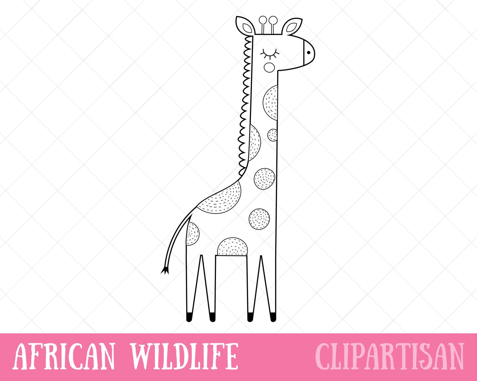 African Animals Digital Stamp Safari Animals Wildlife Clip | Etsy