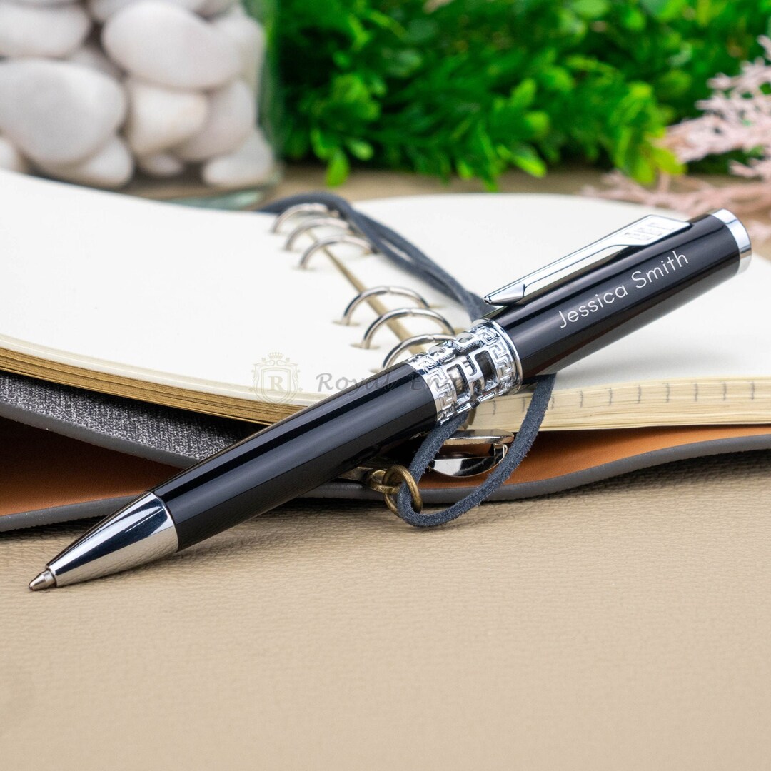 Personalized Premium Twist Silver Metal Engraved Pen, Custom Engraved ...