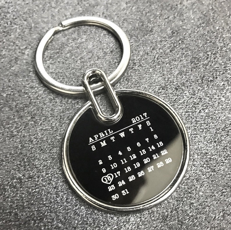 Personalized Calendar Keychain Engraved Calendar Special - Etsy