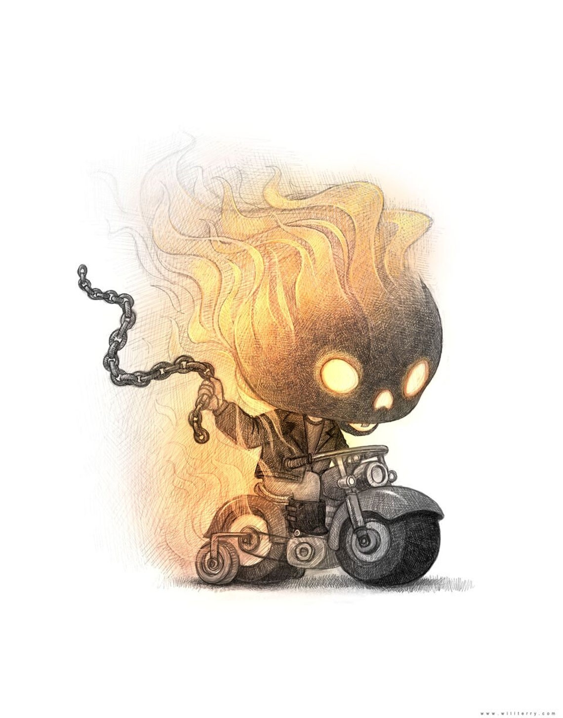 11x14 Baby Ghost Bicycle Rider Color Print Signed by - Etsy