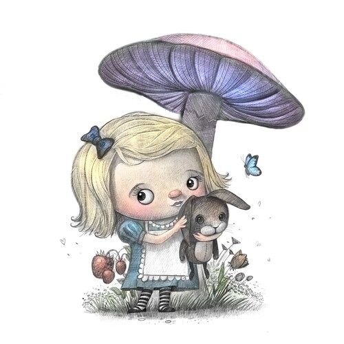 11x14 Baby Alien Xenomorph With Braces and a Toy Space | Etsy