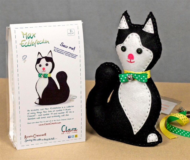 Cat Sewing Kit Black and White Cat Craft Kit Kits for Kids - Etsy