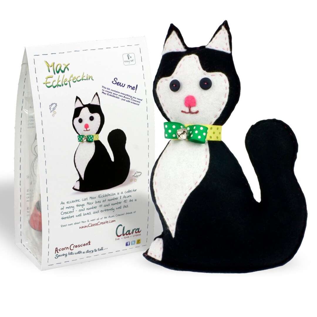 Cat Sewing Kit Black and White Cat Craft Kit Kits for Kids - Etsy