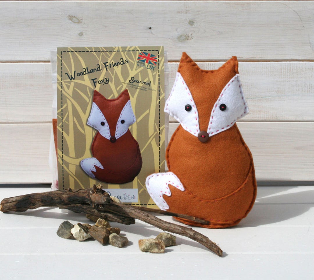 Fox Felt Sewing Kit. Craft Kit for Adults and Children. Loveable ...
