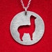 Silver Alpaca Pendant. Alpaca Necklace. American Silver Necklace ...