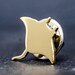 Manta Ray Brass Pin. Hand Finished Tiny Golden Manta Pin. Manta Lovers ...