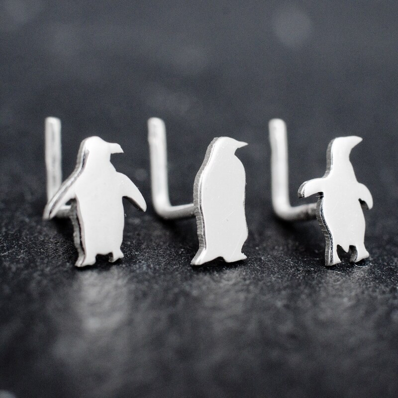 Silver Penguin - Etsy