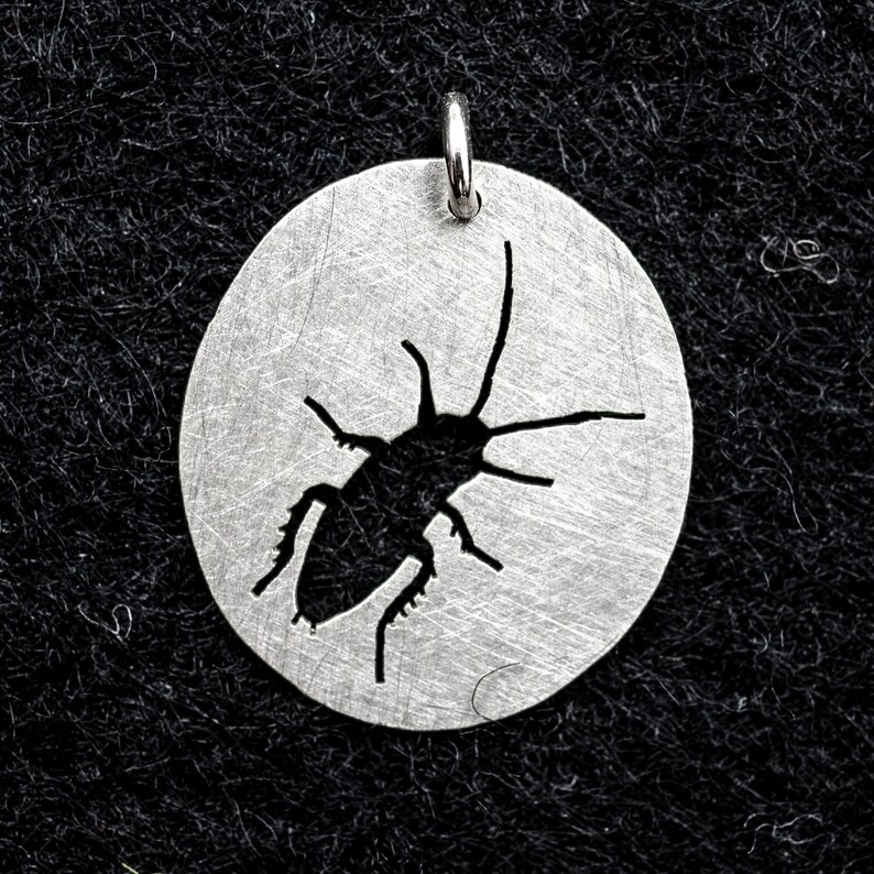 Small Silver Cockroach Pendant. Insect Pendant. Cockroach - Etsy