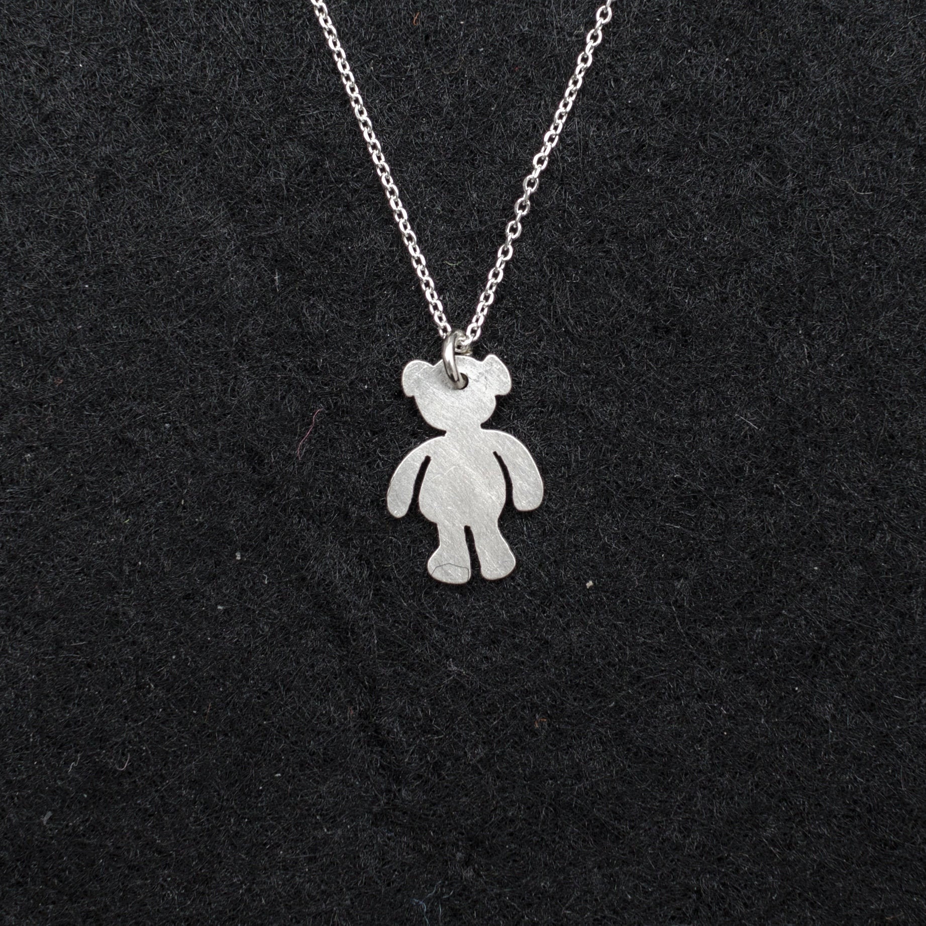 Small Silver Teddy Bear Pendant. Toy Pendant. Teddy Bear - Etsy