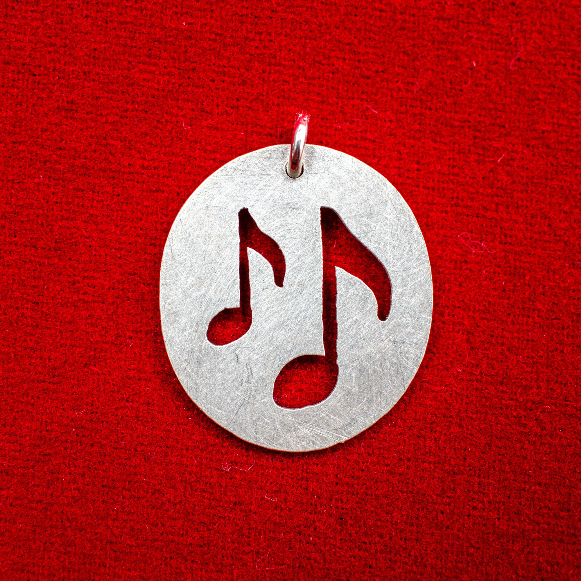 Small Silver Music Notes Pendant. Musical Pendant. Music - Etsy