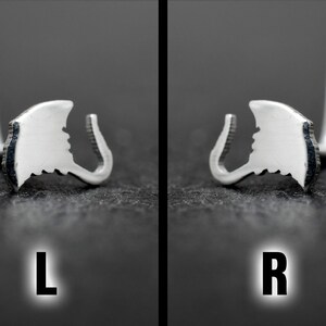 Stingray Hand Cut Sterling Silver Nose Stud. Rays Lover Gift. Shiny ...