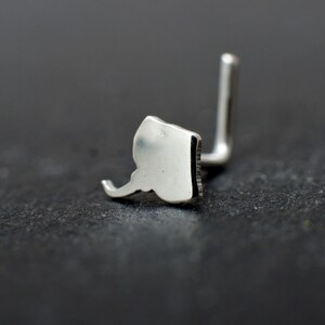 Stingray Hand Cut Sterling Silver Nose Stud. Rays Lover Gift. Shiny ...