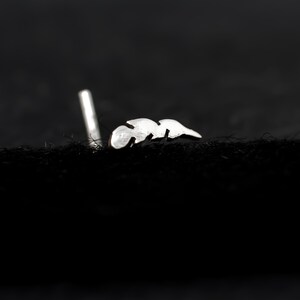 Feather Hand Cut Sterling Silver Nose Stud. Birds Lover Gift. Lovely ...