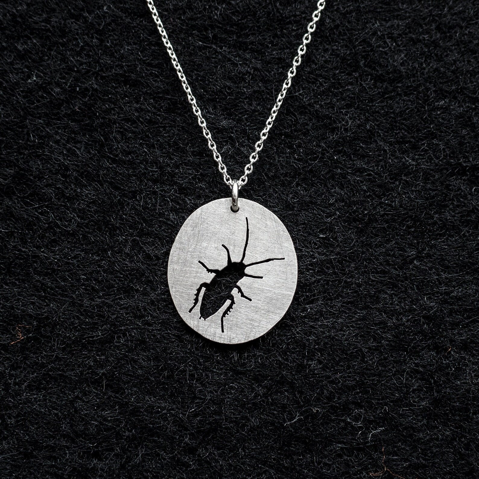 Small Silver Cockroach Pendant. Insect Pendant. Cockroach - Etsy