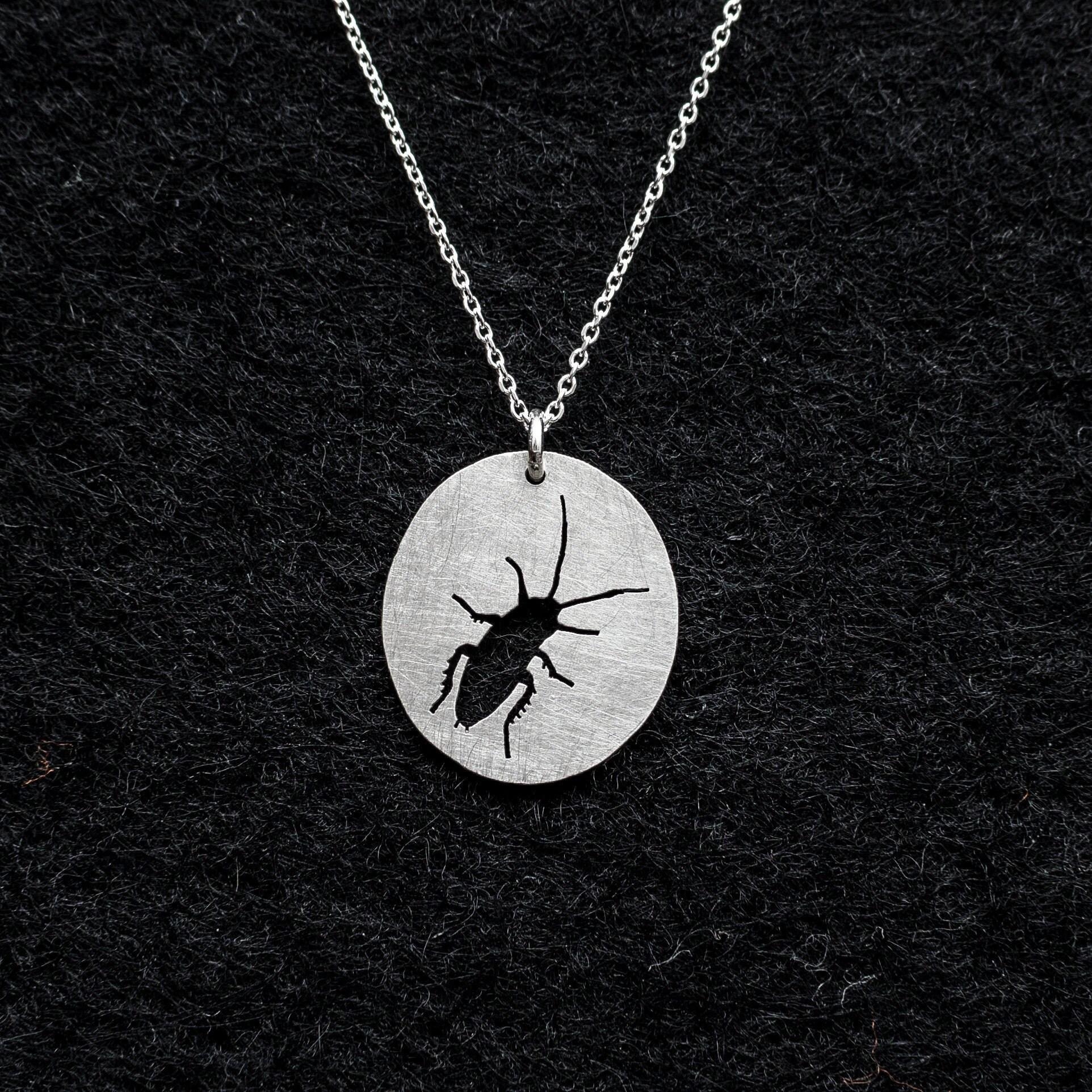 Small Silver Cockroach Pendant. Insect Pendant. Cockroach - Etsy