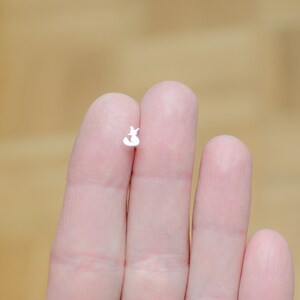 Fox Hand Cut Sterling Silver Nose Stud V.1. Fox Lover Gift. Tiny Foxie ...