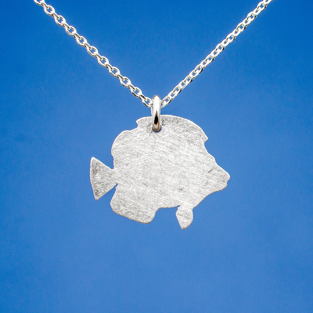 Silver Butterflyfish Pendant. Tropical Fish Pendant. Exotic ...
