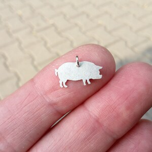 Silver Pig Pendant. Piglet Pendant. Pig Necklace. Animal Silver ...