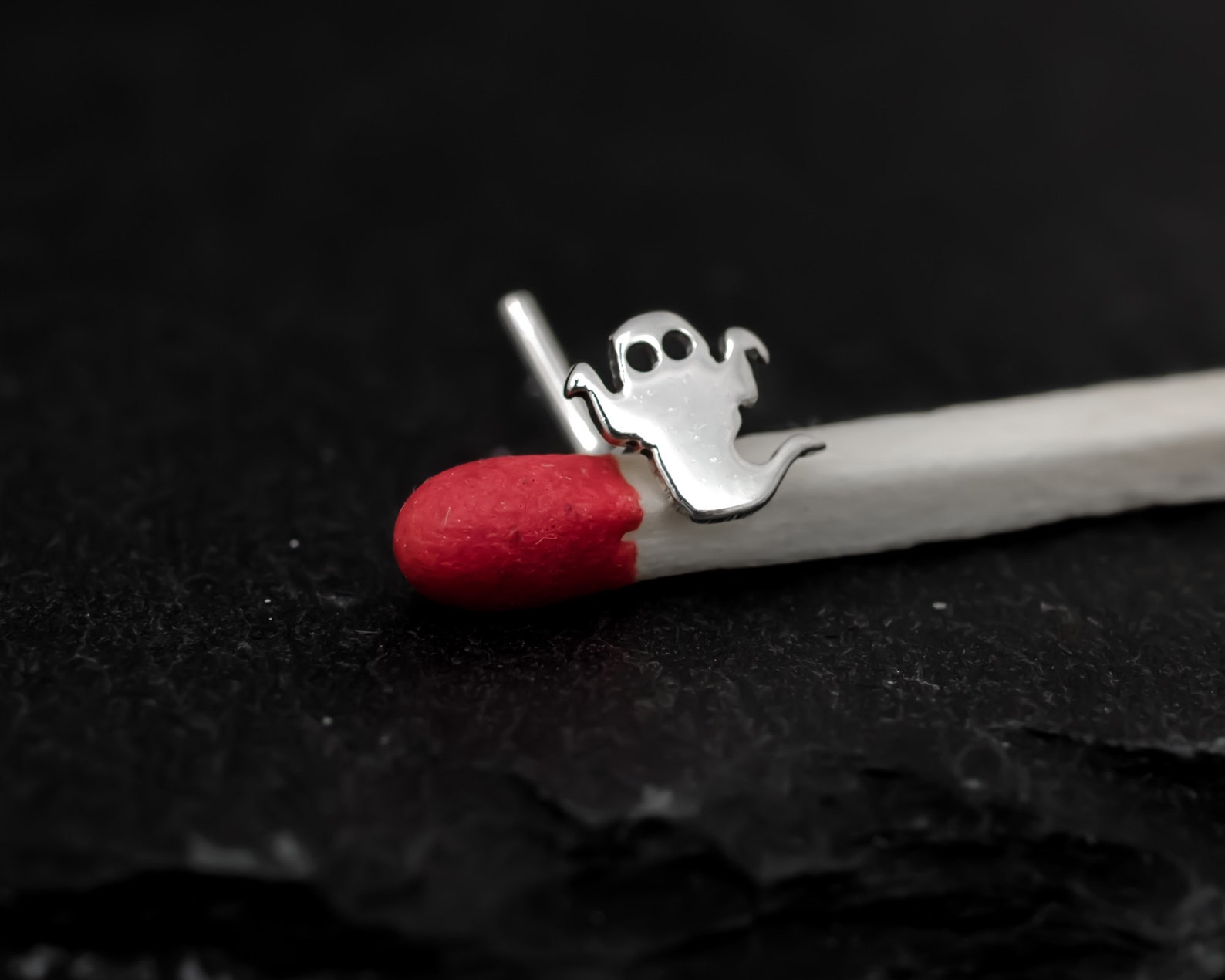 Ghost V.2 Hand Cut Sterling Silver Nose Stud. Ghost Lover - Etsy