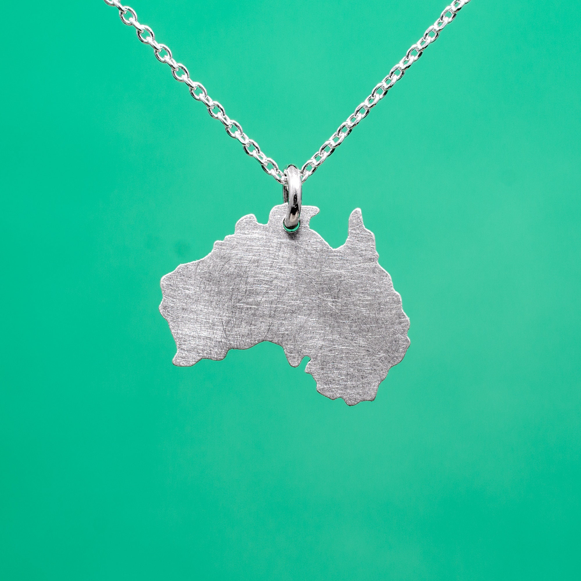 Silver Australia Pendant. Australia Silver Necklace. - Etsy