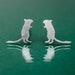 Cute Gerbils Mix Sterling Silver Stud Earrings. Hand Cut Tiny - Etsy