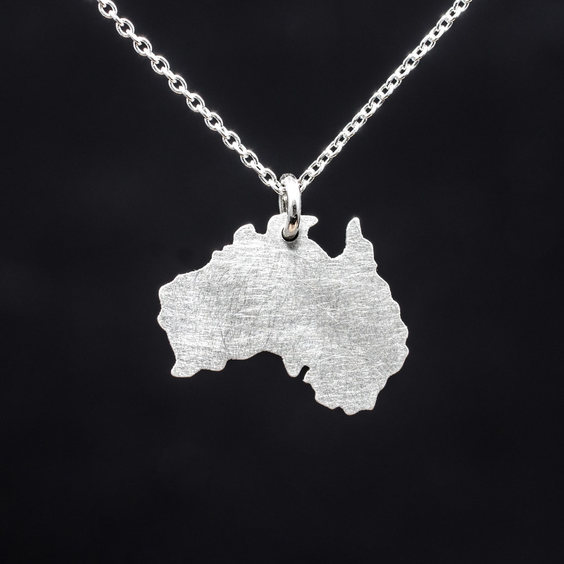 Silver Australia Pendant. Australia Silver Necklace. - Etsy