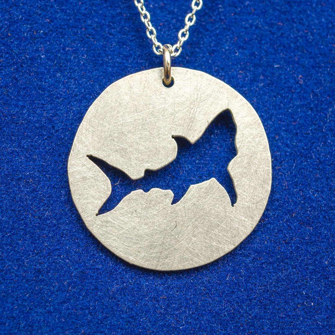 Silver Shark Pendant. Fish Pendant. White Shark Necklace. Exotic Silver ...