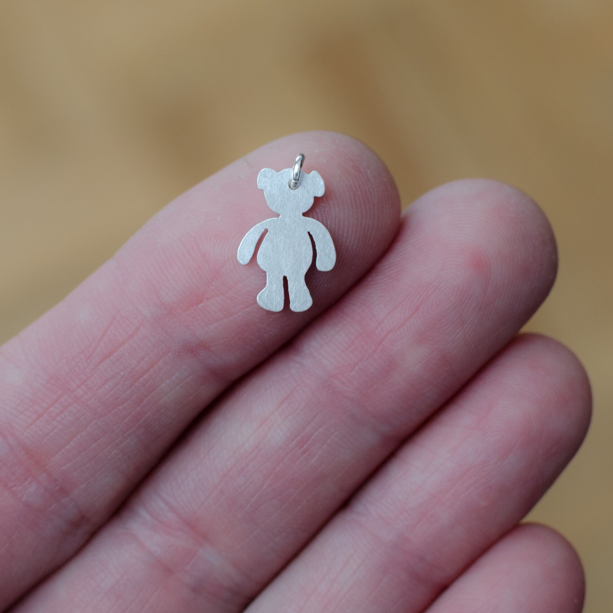 Small Silver Teddy Bear Pendant. Toy Pendant. Teddy Bear - Etsy