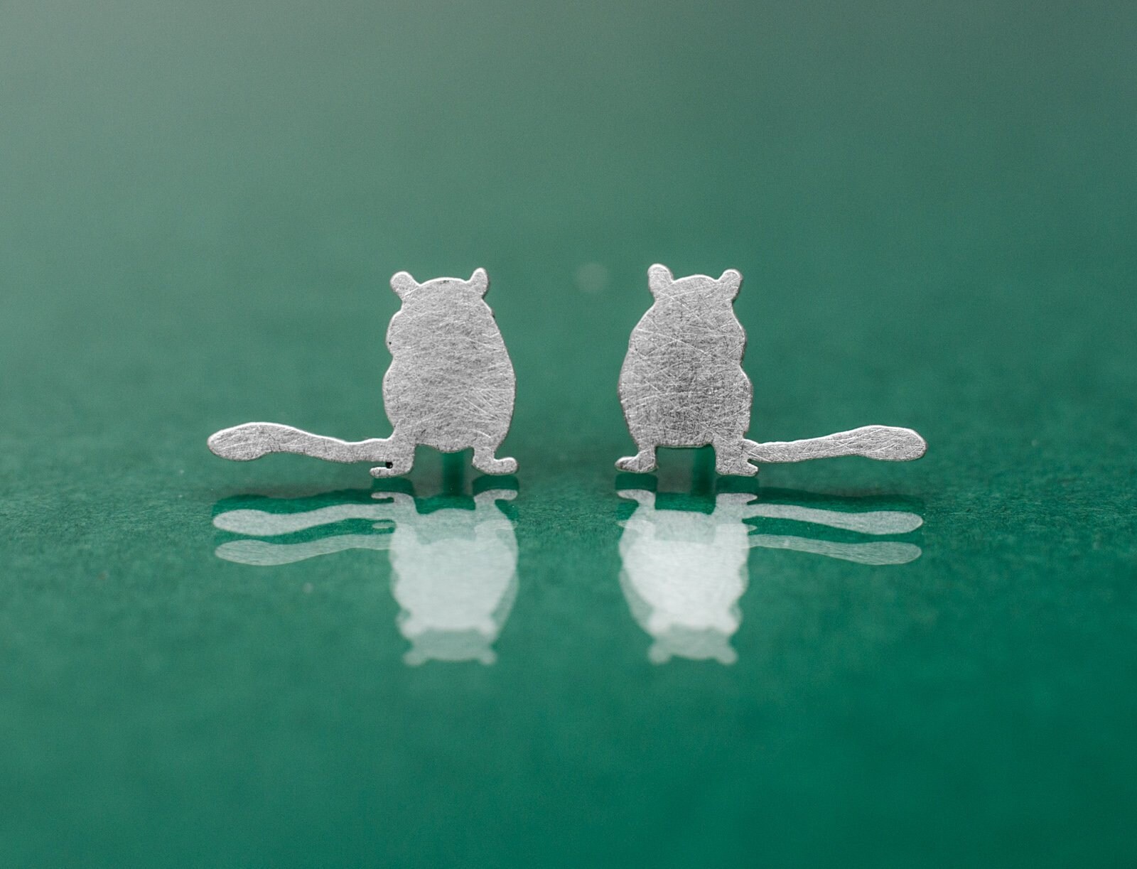 Cute Gerbils 925 Sterling Silver Stud Earrings. Hand Cut Tiny - Etsy