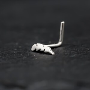 Feather Hand Cut Sterling Silver Nose Stud. Birds Lover Gift. Lovely ...