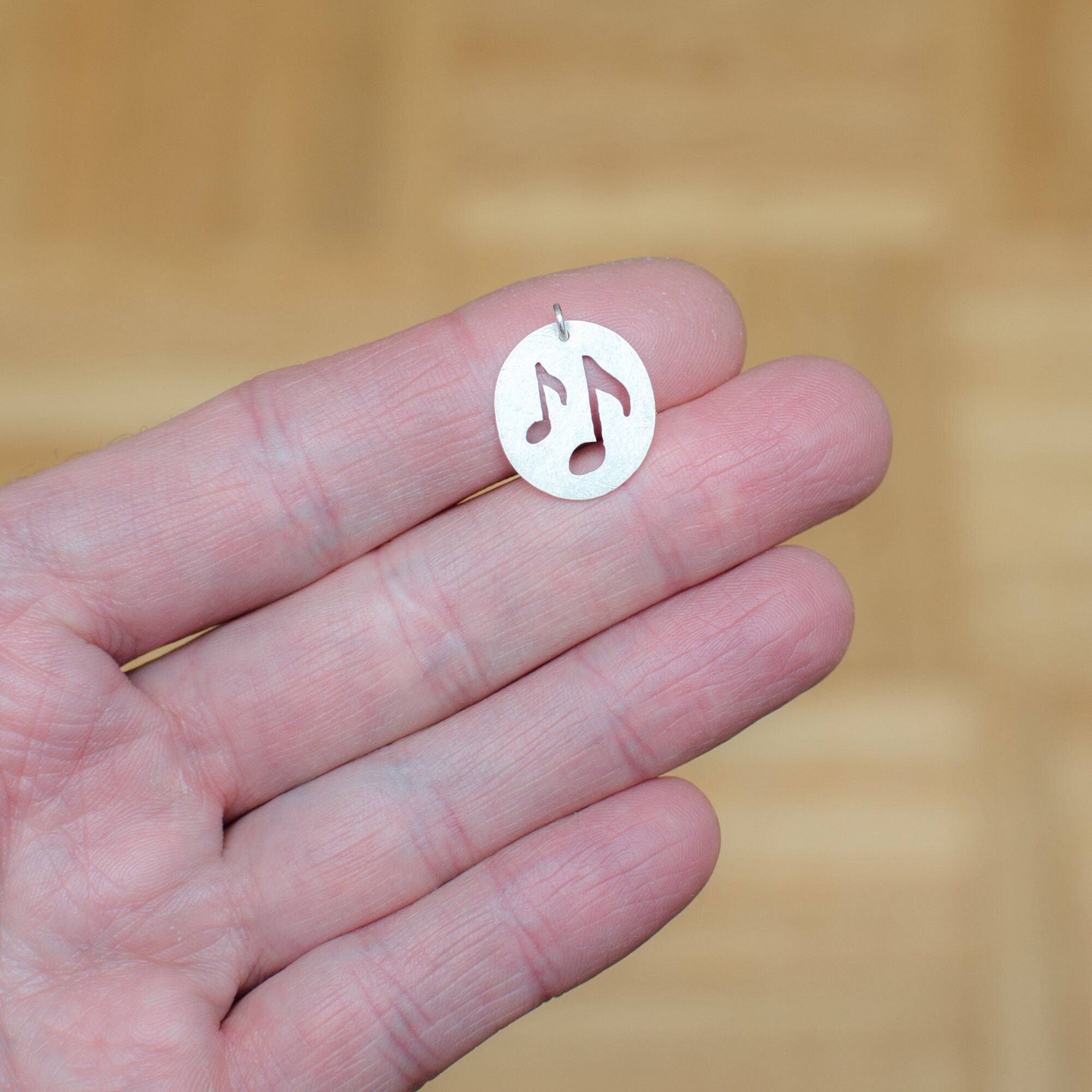 Small Silver Music Notes Pendant. Musical Pendant. Music - Etsy