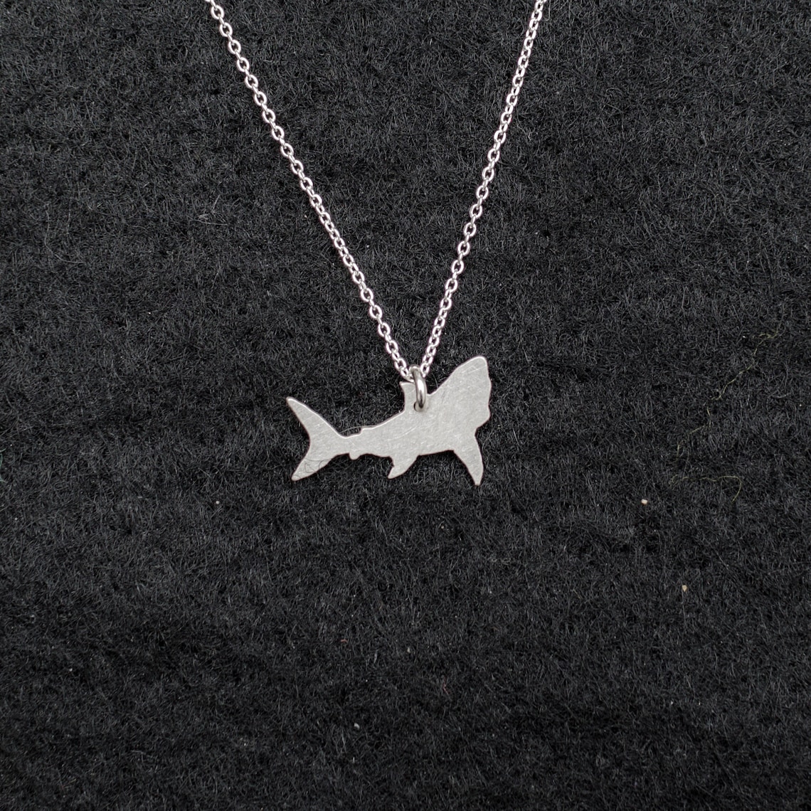 Silver Shark Pendant. Fish Pendant. White Shark Necklace. - Etsy