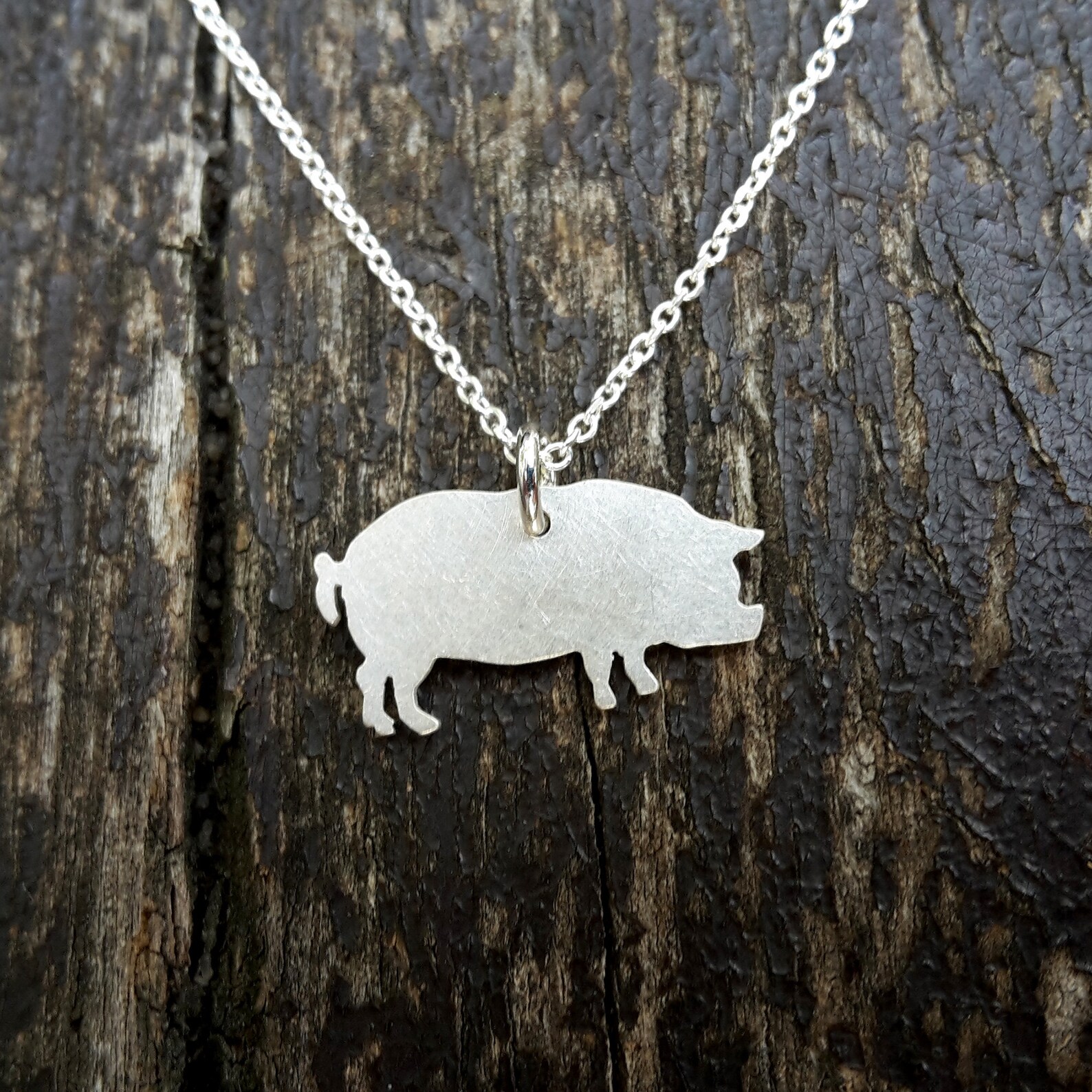 Silver Pig Pendant. Piglet Pendant. Pig Necklace. Animal | Etsy