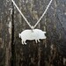 Silver Pig Pendant. Piglet Pendant. Pig Necklace. Animal - Etsy