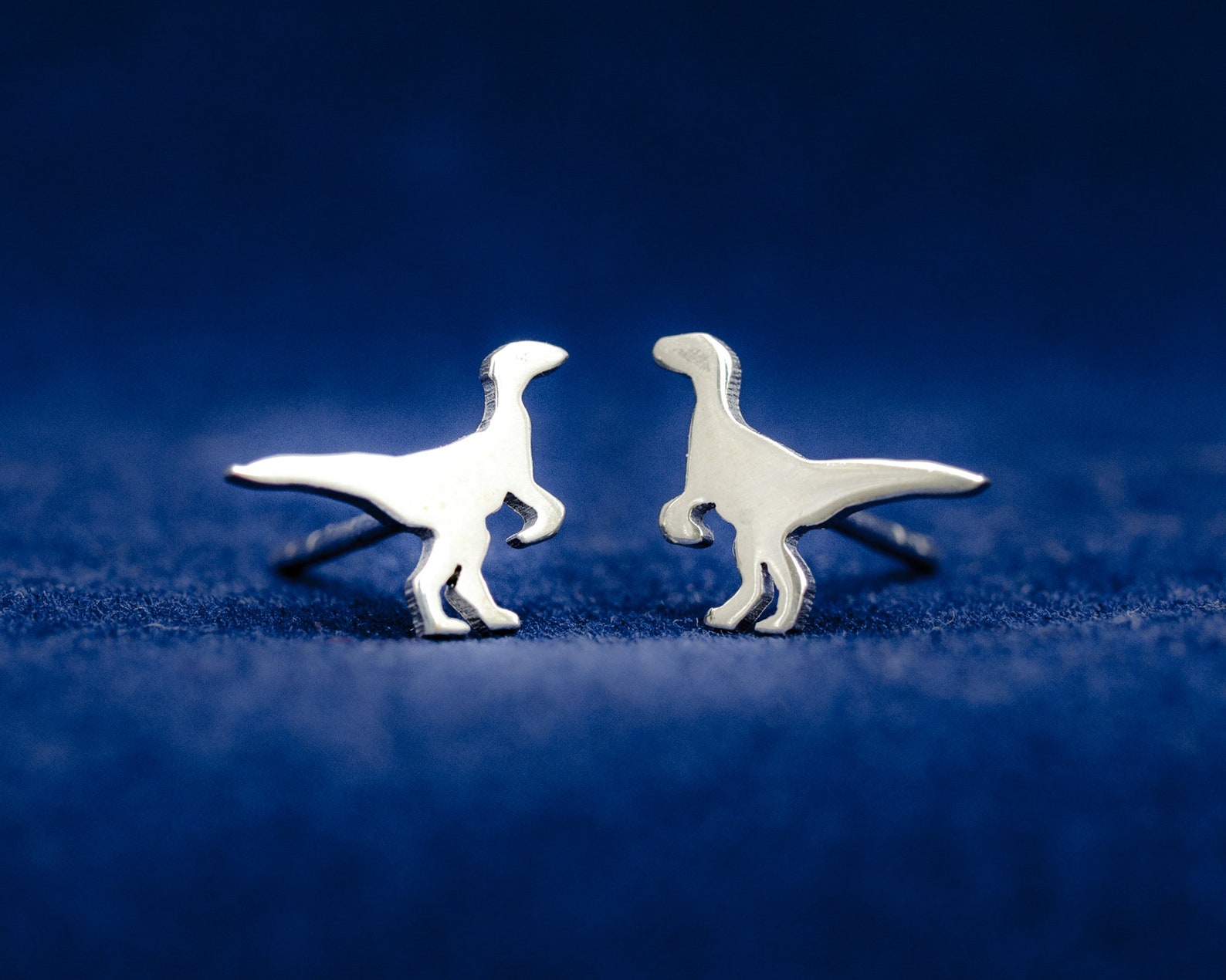 Dinosaur Raptor Velociraptor Tiny Sterling Silver Earrings. | Etsy