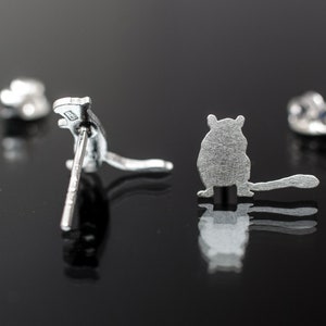 Cute Gerbils Mix Sterling Silver Stud Earrings. Hand Finished Tiny ...
