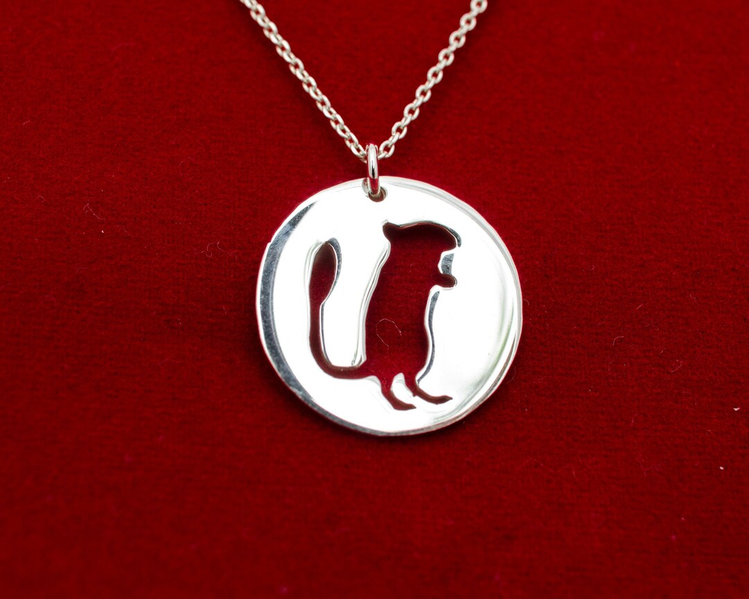 Silver Gerbil Pendant. Gerbil Necklace. Animal Silver Necklace ...