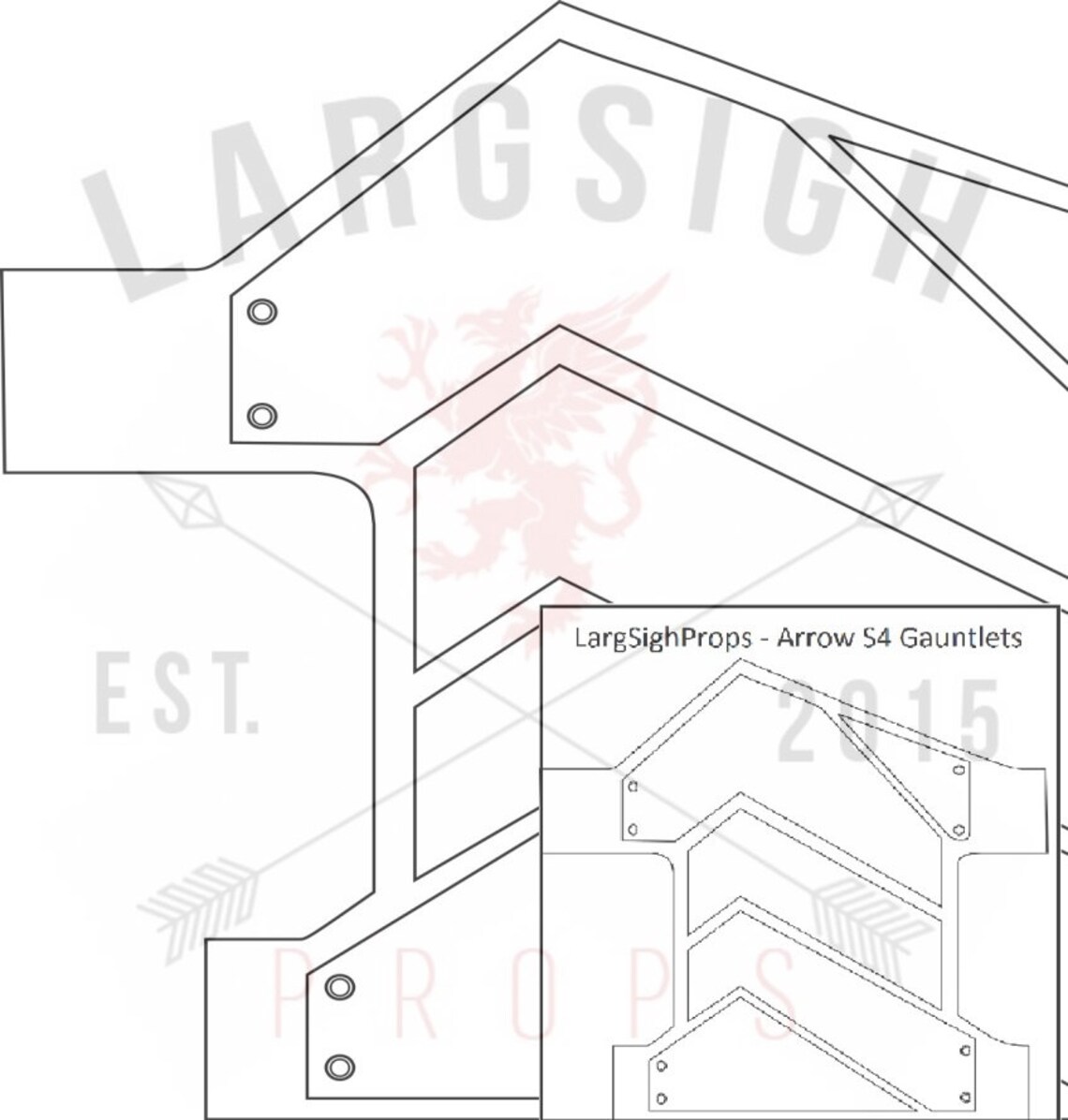 Template/ Blueprint for Arrow Season 4 Gauntlets. - Etsy