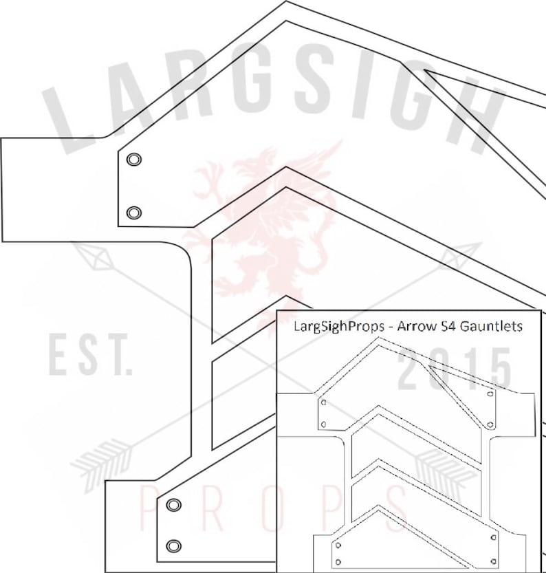 Template/ Blueprint for Arrow Season 4 Gauntlets. - Etsy